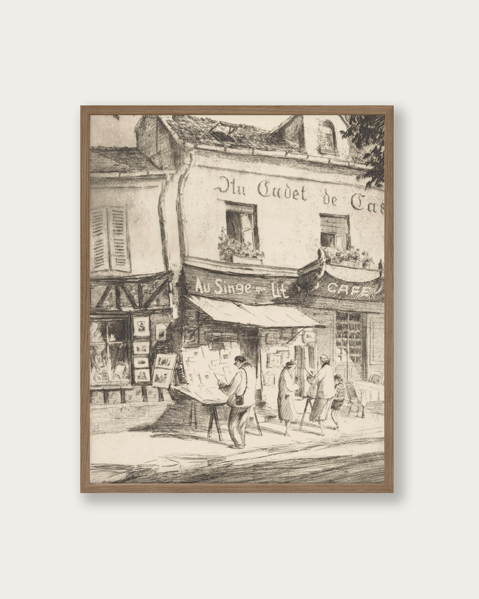 "Bookstore Au Singe qui lit in Paris" Art Print – Lone Fox