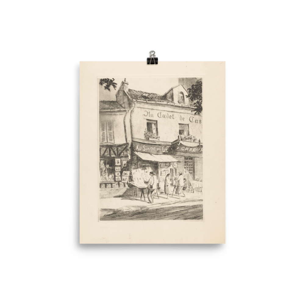 "Bookstore Au Singe qui lit in Paris" Art Print – Lone Fox
