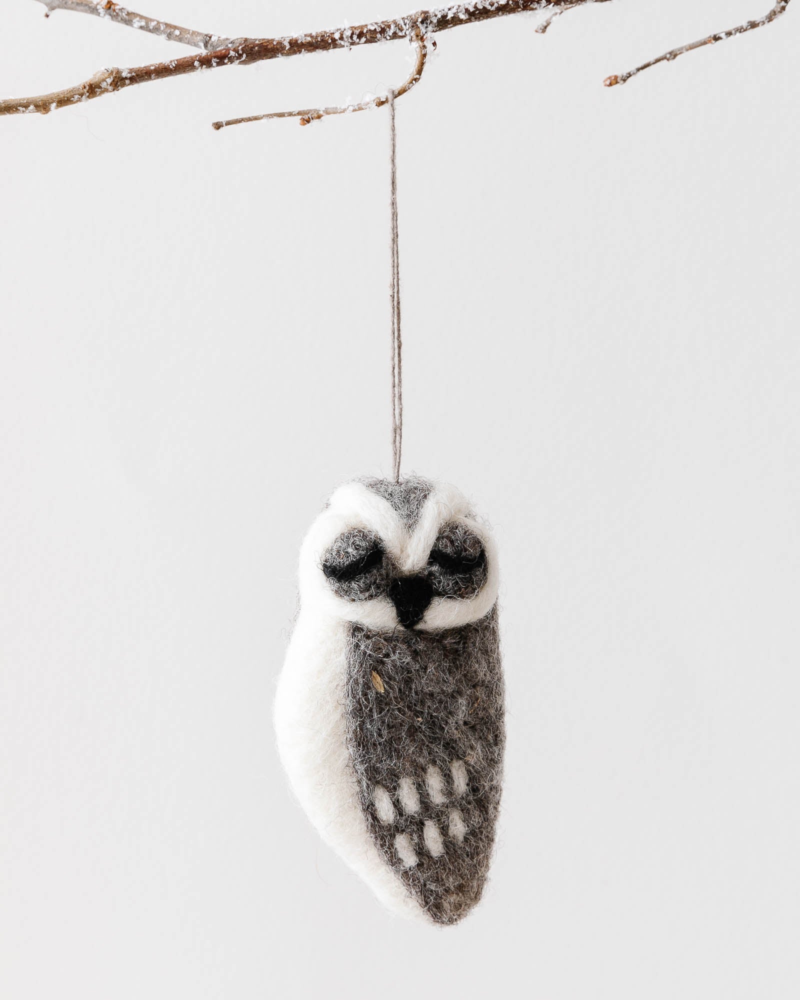 Hand Felted Owl Ornament – Lone Fox