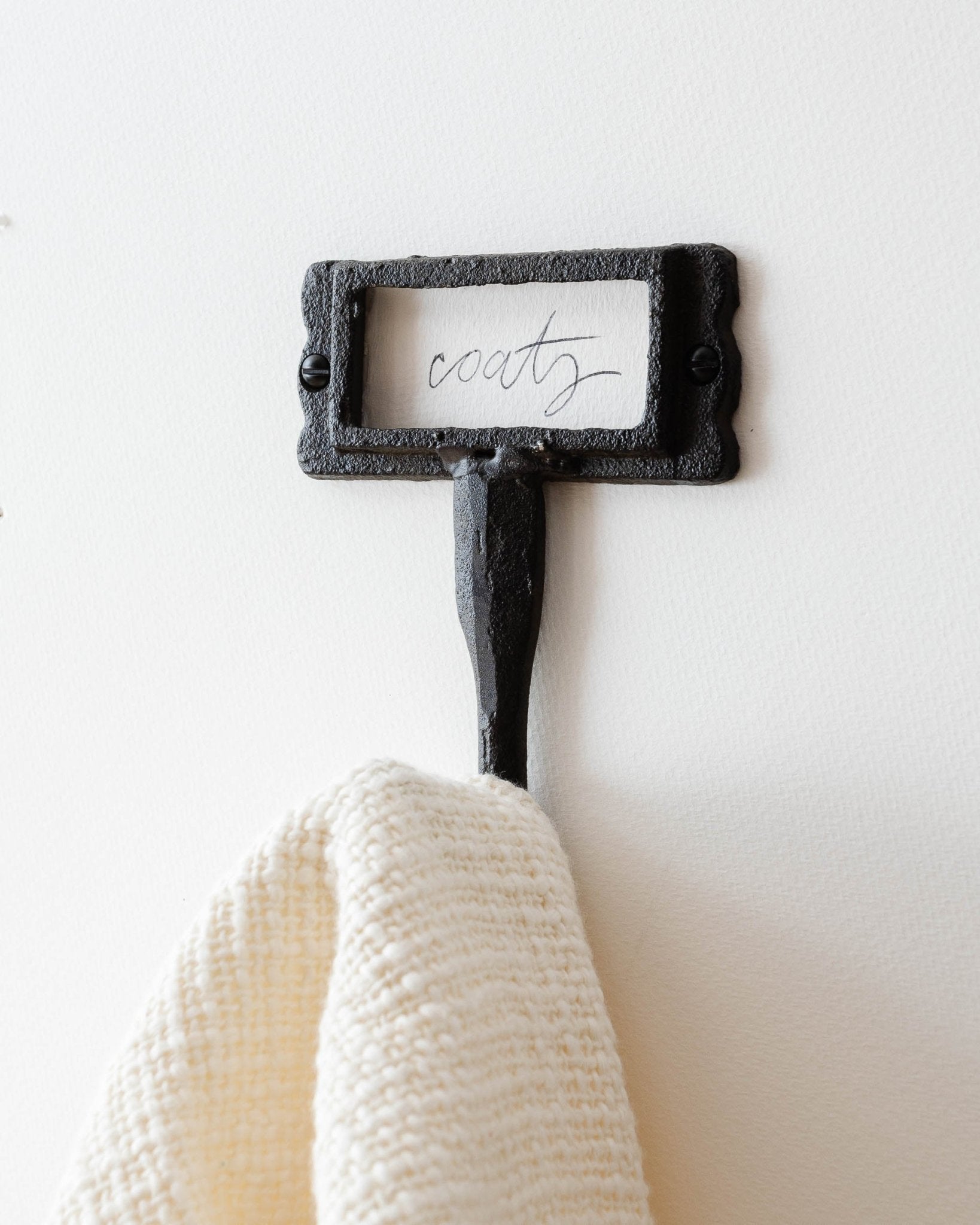 Iron Name Plate Wall Hook – Lone Fox