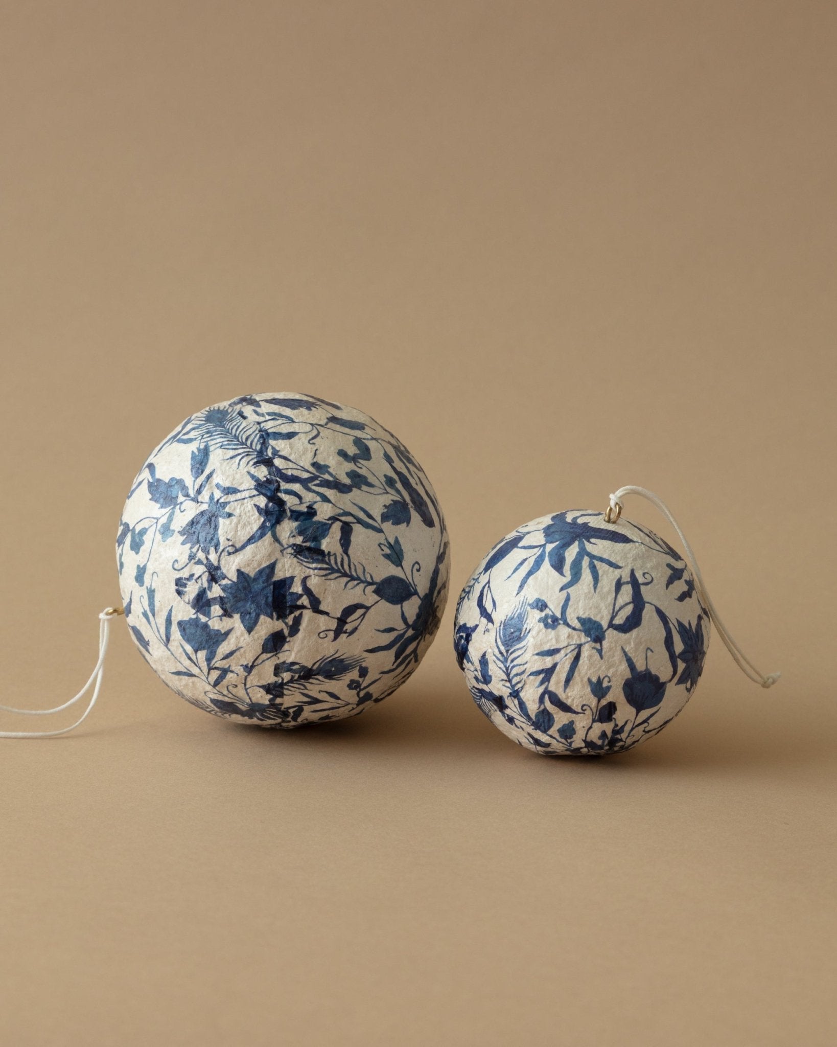 Lillian Paper Mache Ball Ornament – Lone Fox