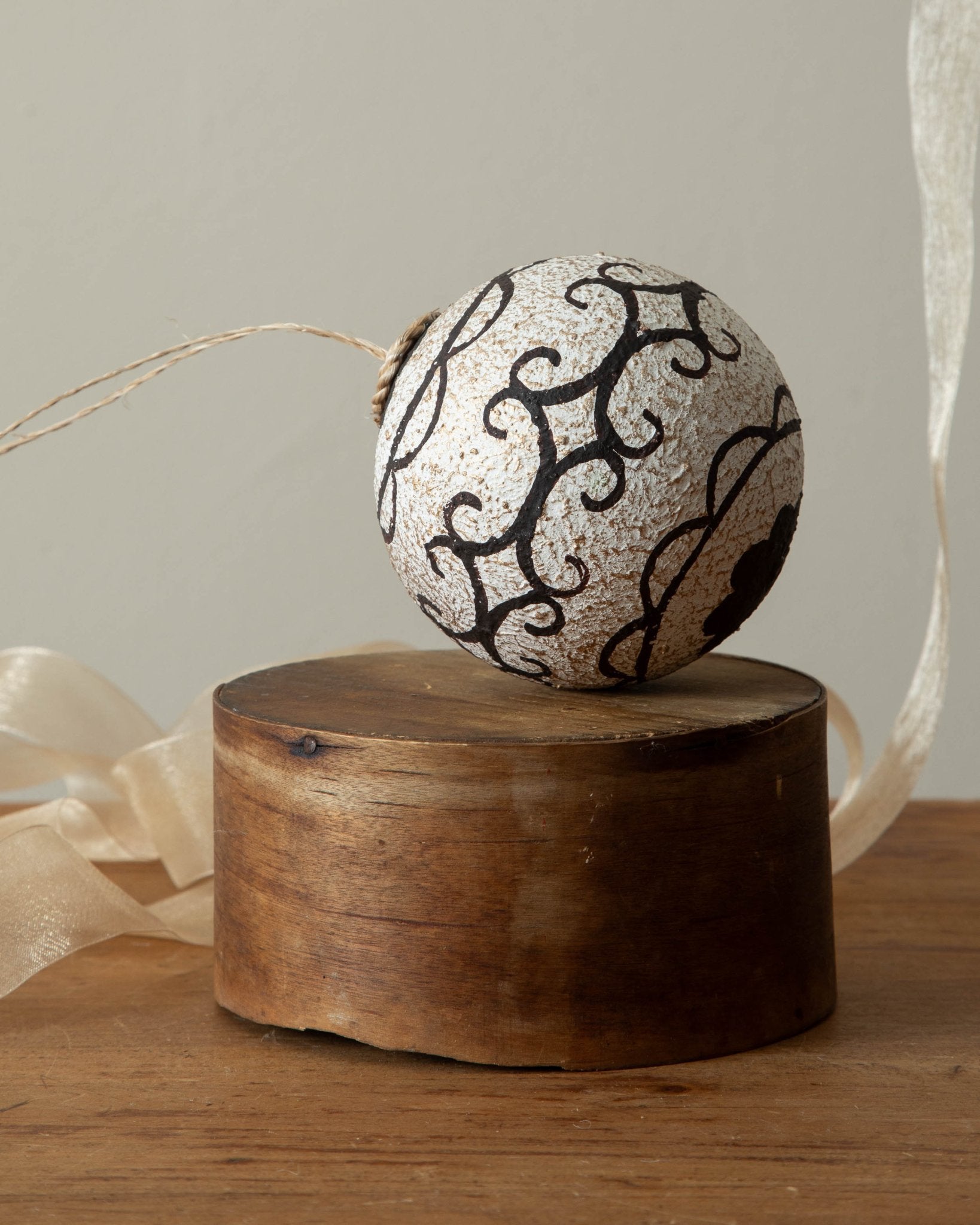 Olivia Hand-Painted Patterned Ornament – Lone Fox