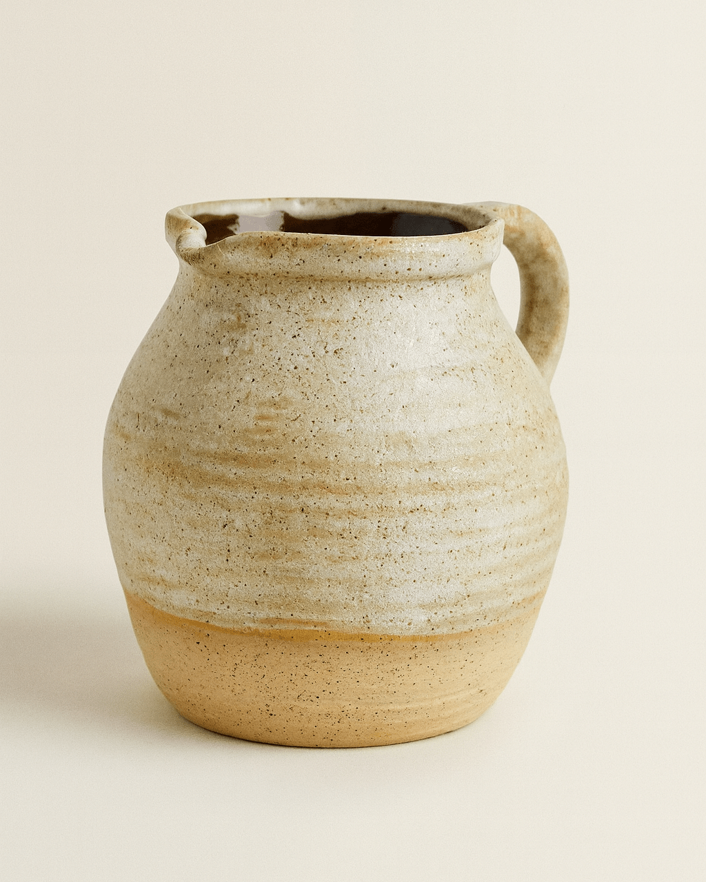 Peppered Ivory Ceramic Pitcher – Lone Fox