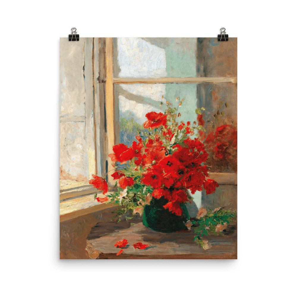 "Poppies by the Window" Art Print – Lone Fox