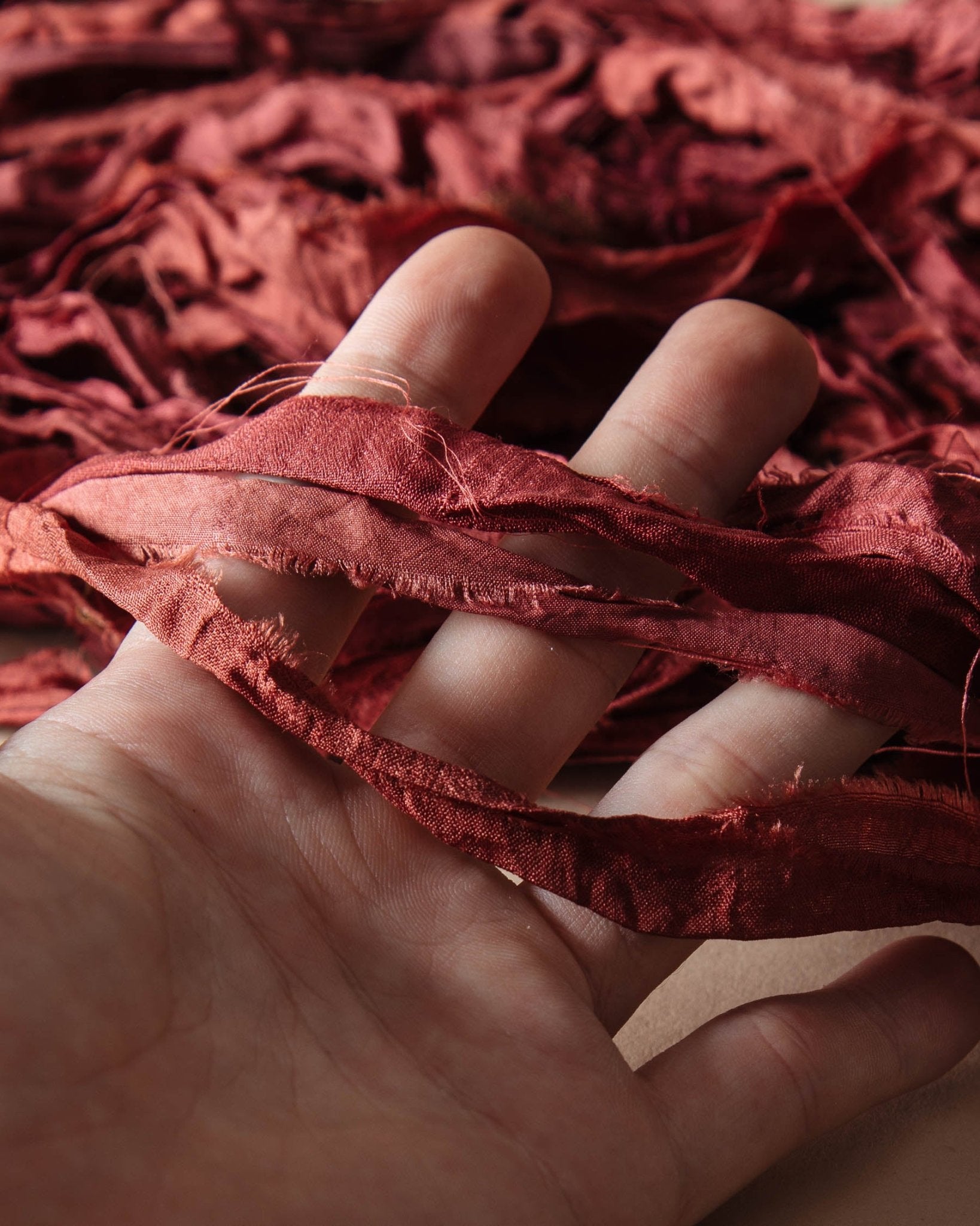 Recycled Torn Silk Ribbon – Lone Fox