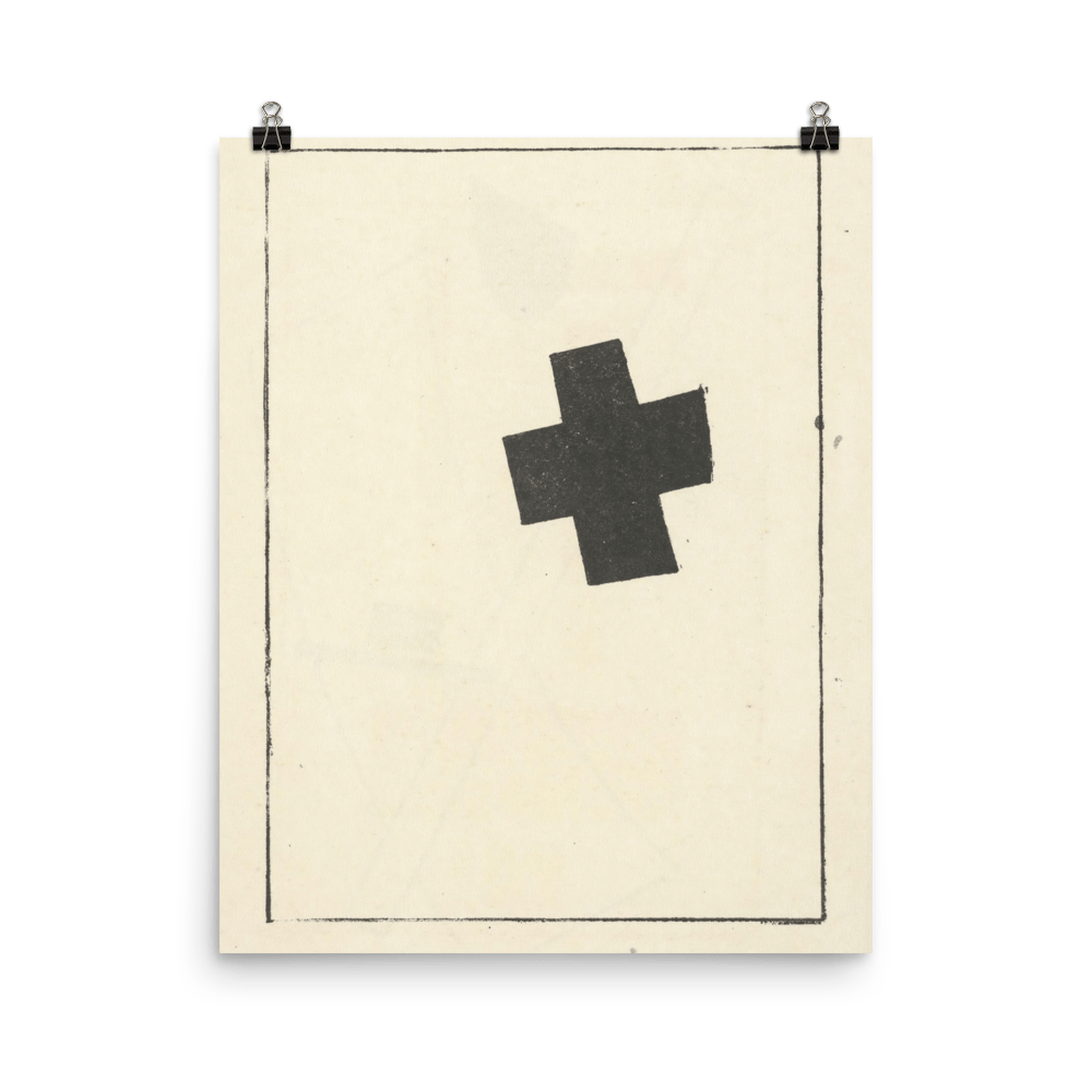 "Small Black Cross" Art Print – Lone Fox