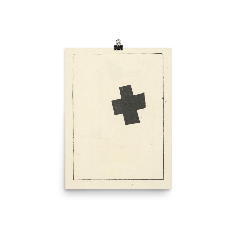 "Small Black Cross" Art Print – Lone Fox