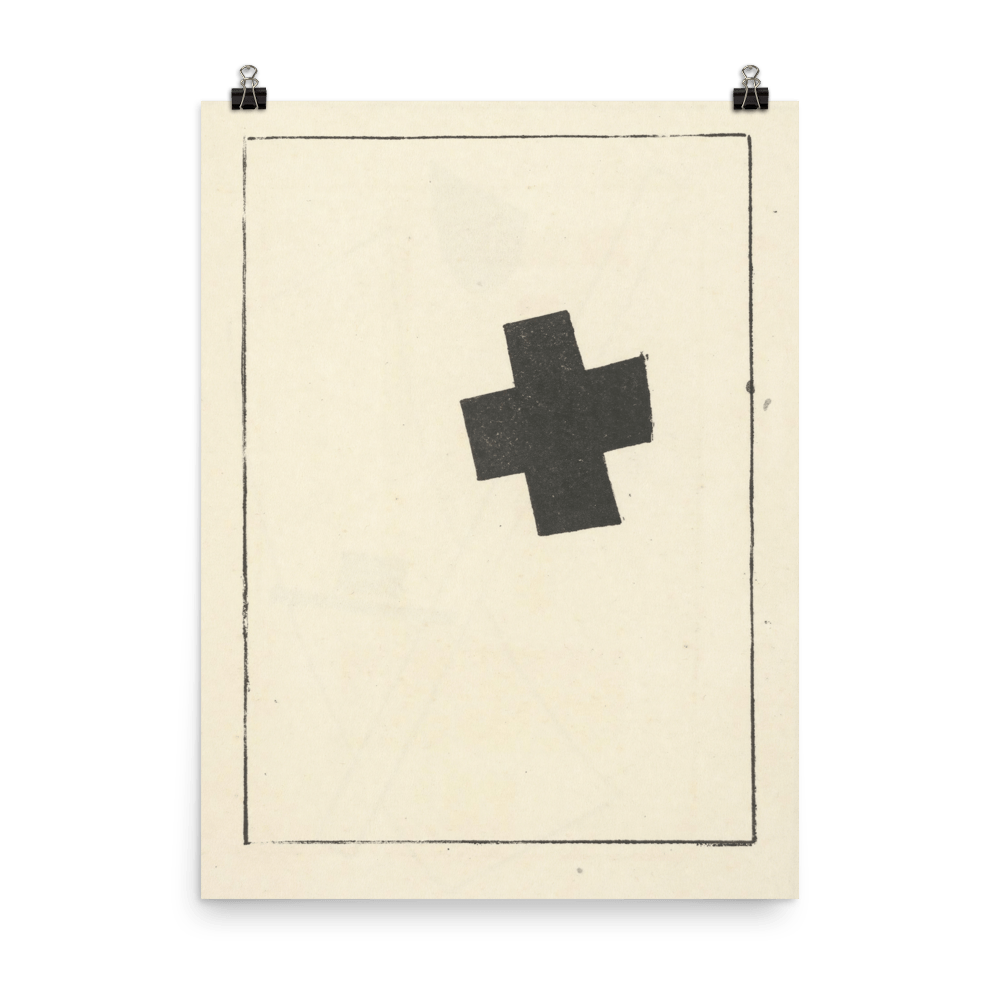 "Small Black Cross" Art Print – Lone Fox