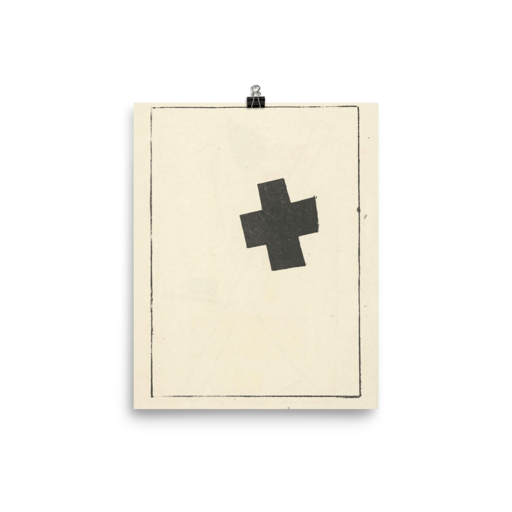 "Small Black Cross" Art Print – Lone Fox